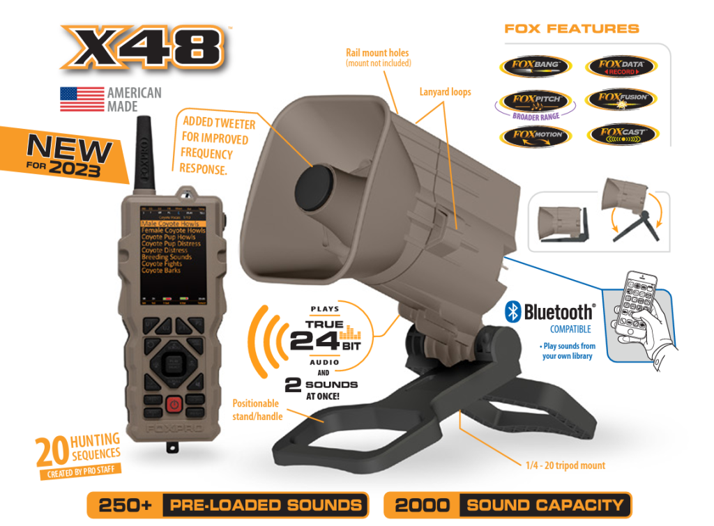 FOXPRO X48 Digital Game Call (Free NightSnipe Battery Pack!)